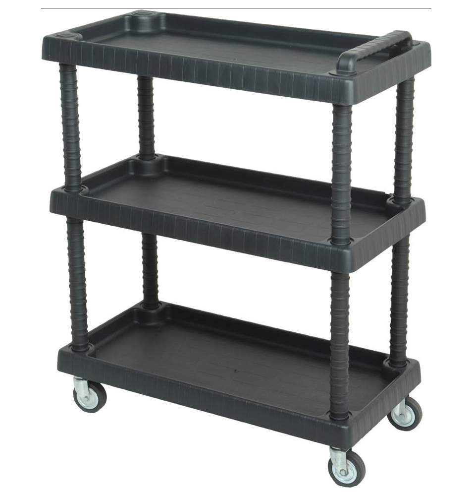 Servante d'atelier 3 plateaux plastiques/résine - Camac Cie